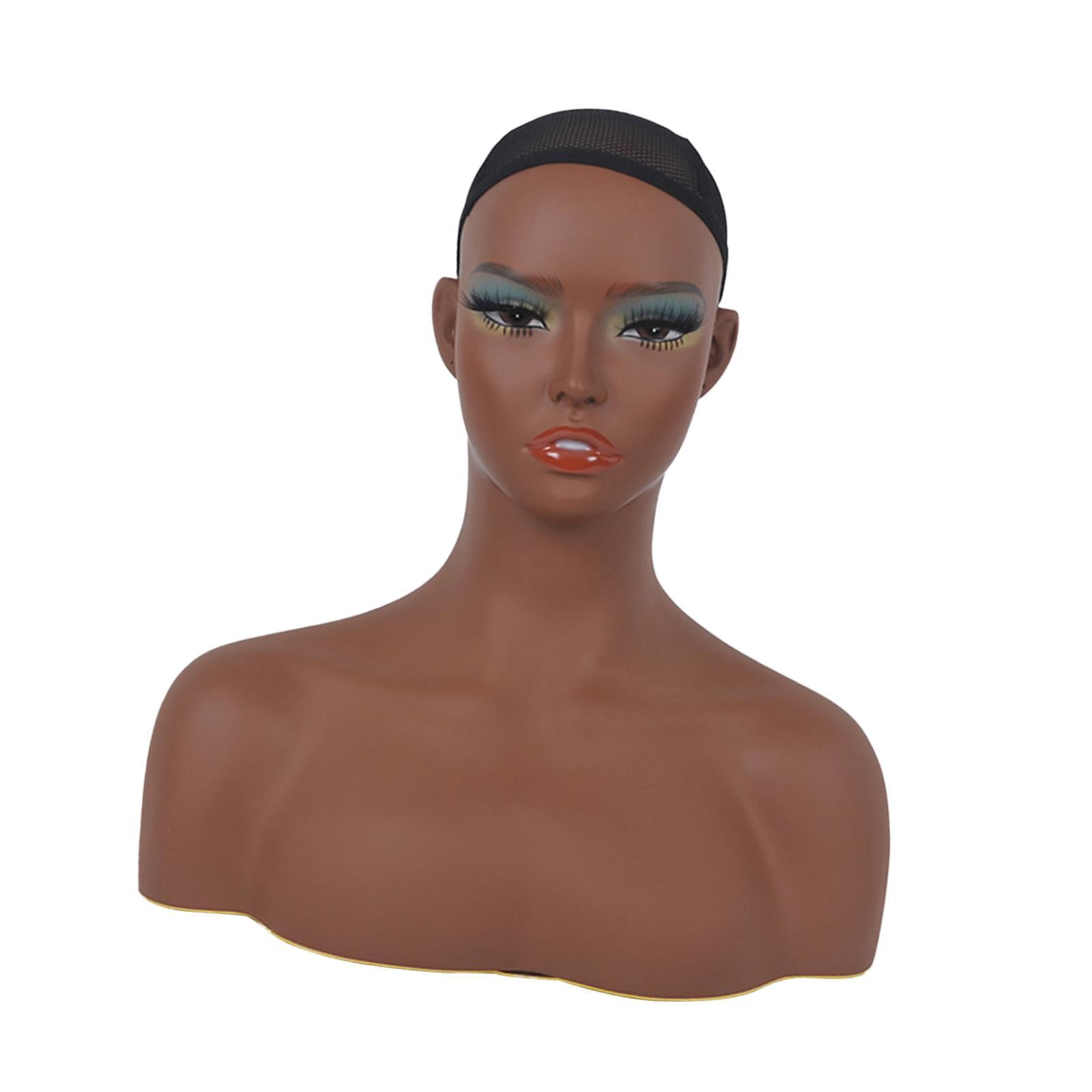 Serenable Female Mannequin Head with Shoulder Stable Hat Display Rack ...