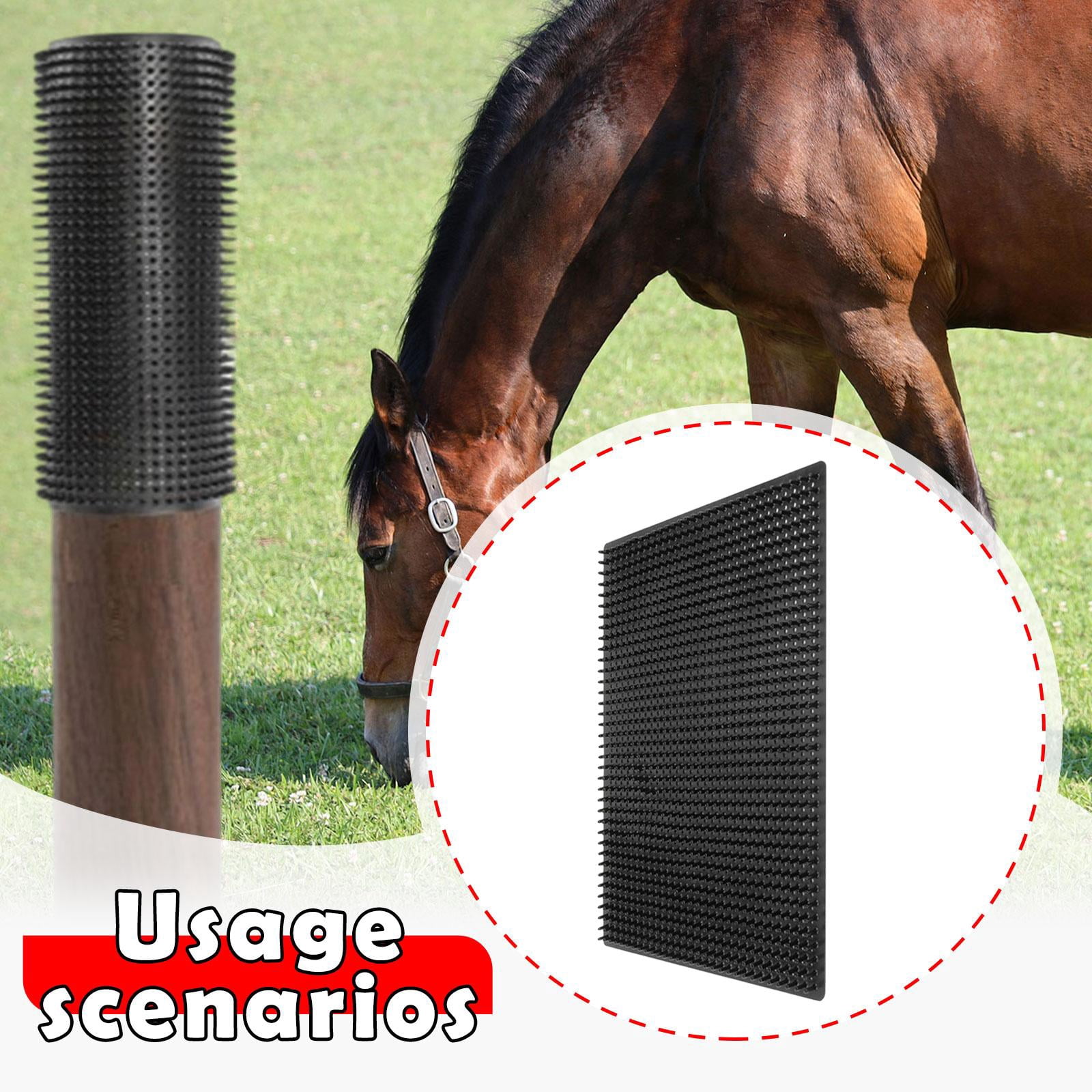 Serenable Horse Scratching Post Pad Cattle Scratcher Cows Animal ...