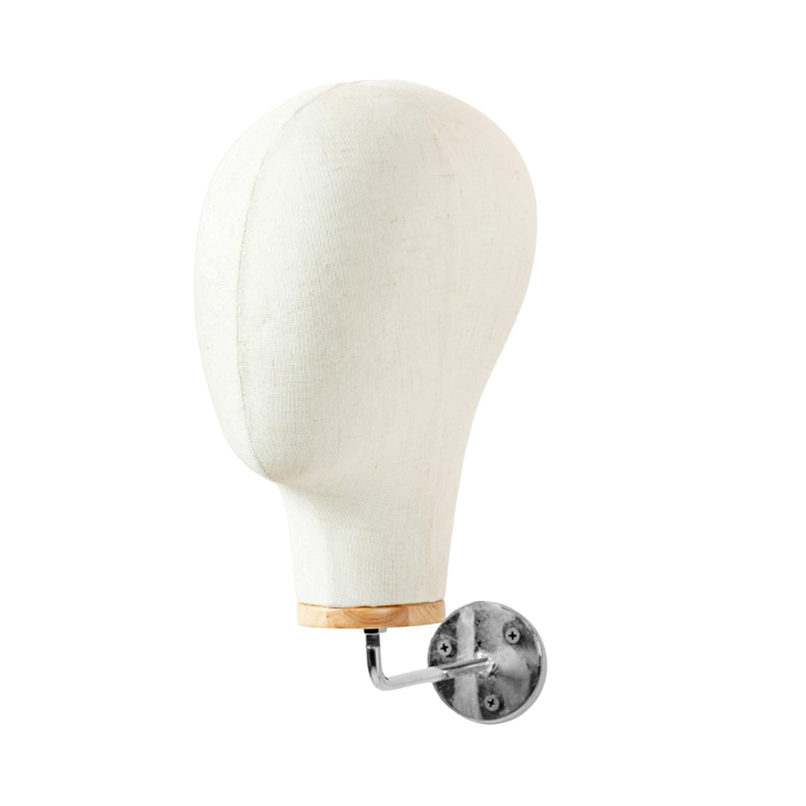 Serenable Manikin Head Canvas Mannequin Wall Mounted Sturdy Hair Hats ...