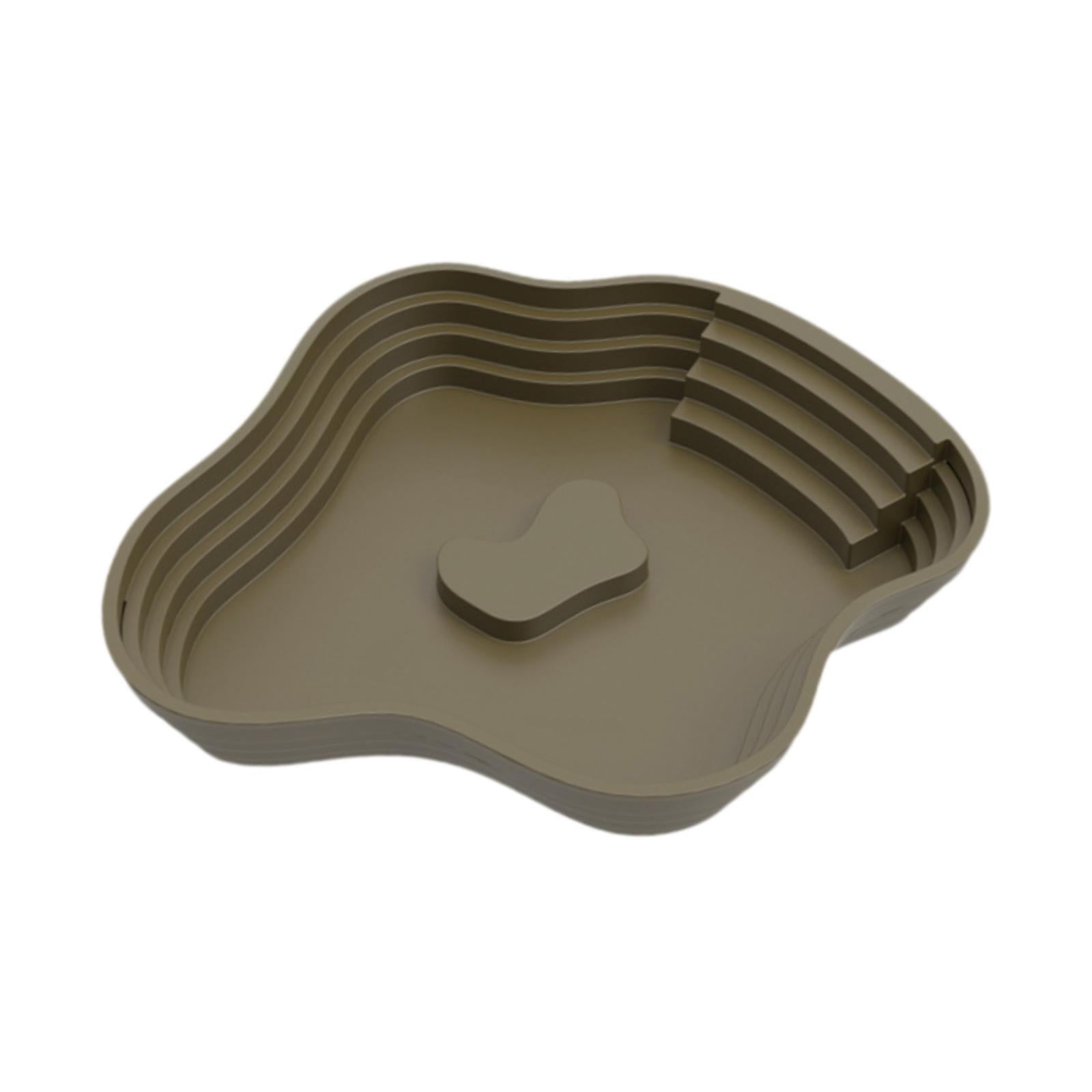 Serenable Reptile Bathing Pool Reptile Feeding Dish with Ramp Tortoise ...