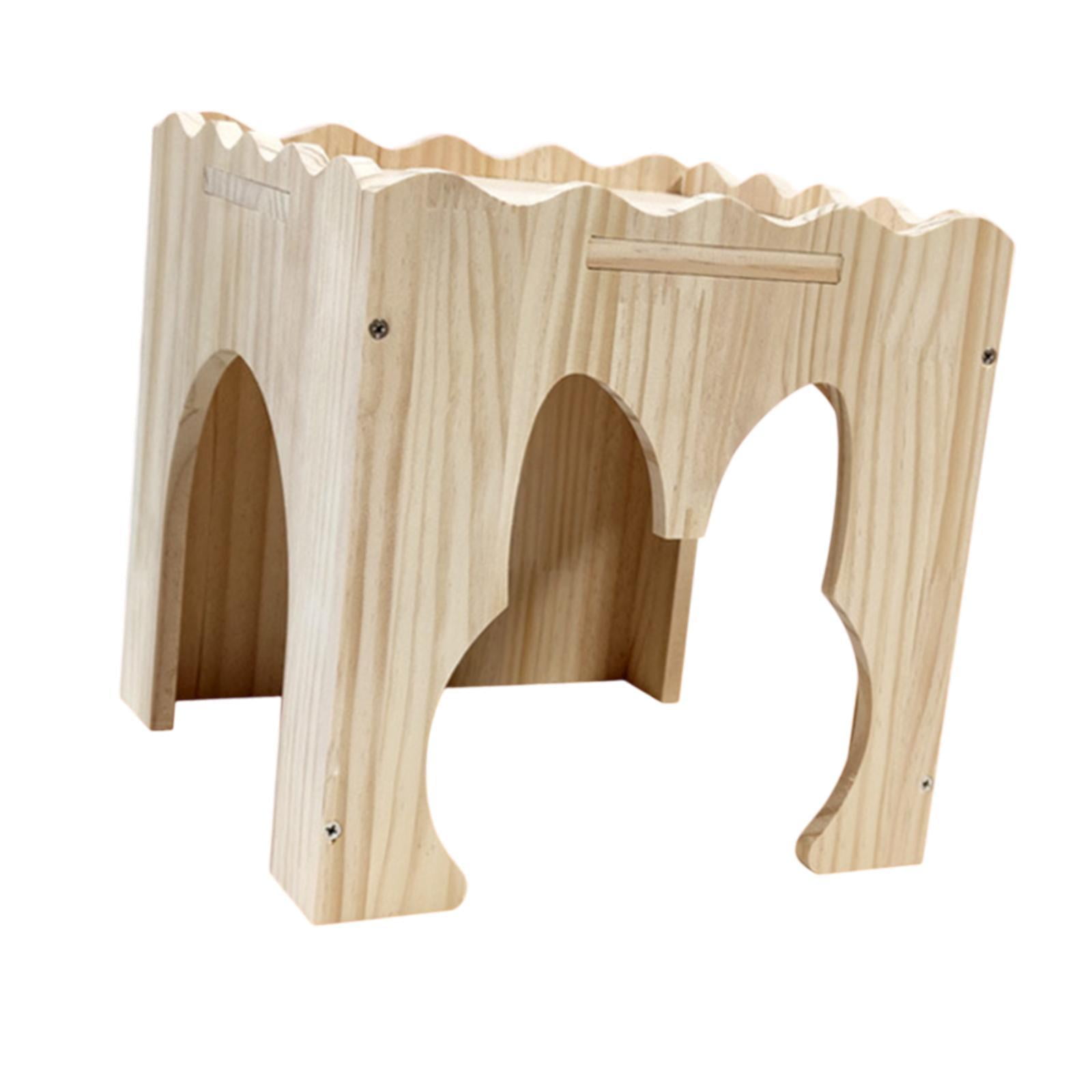 Serenable Small Animal House Habitat, Small Animal Play Hideaway Hut ...