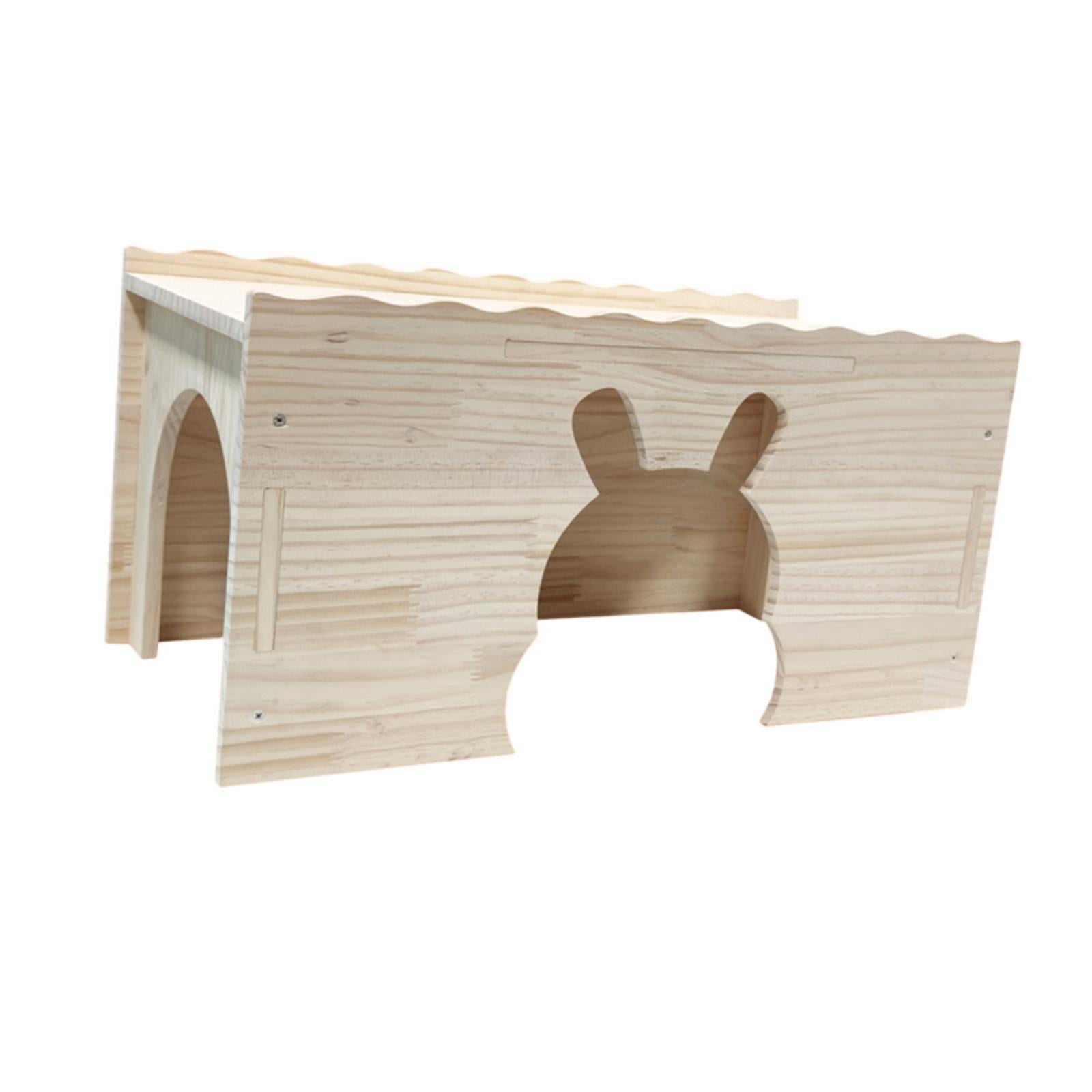 Serenable Small Animal House Habitat, Small Animal Play Hideaway Hut ...