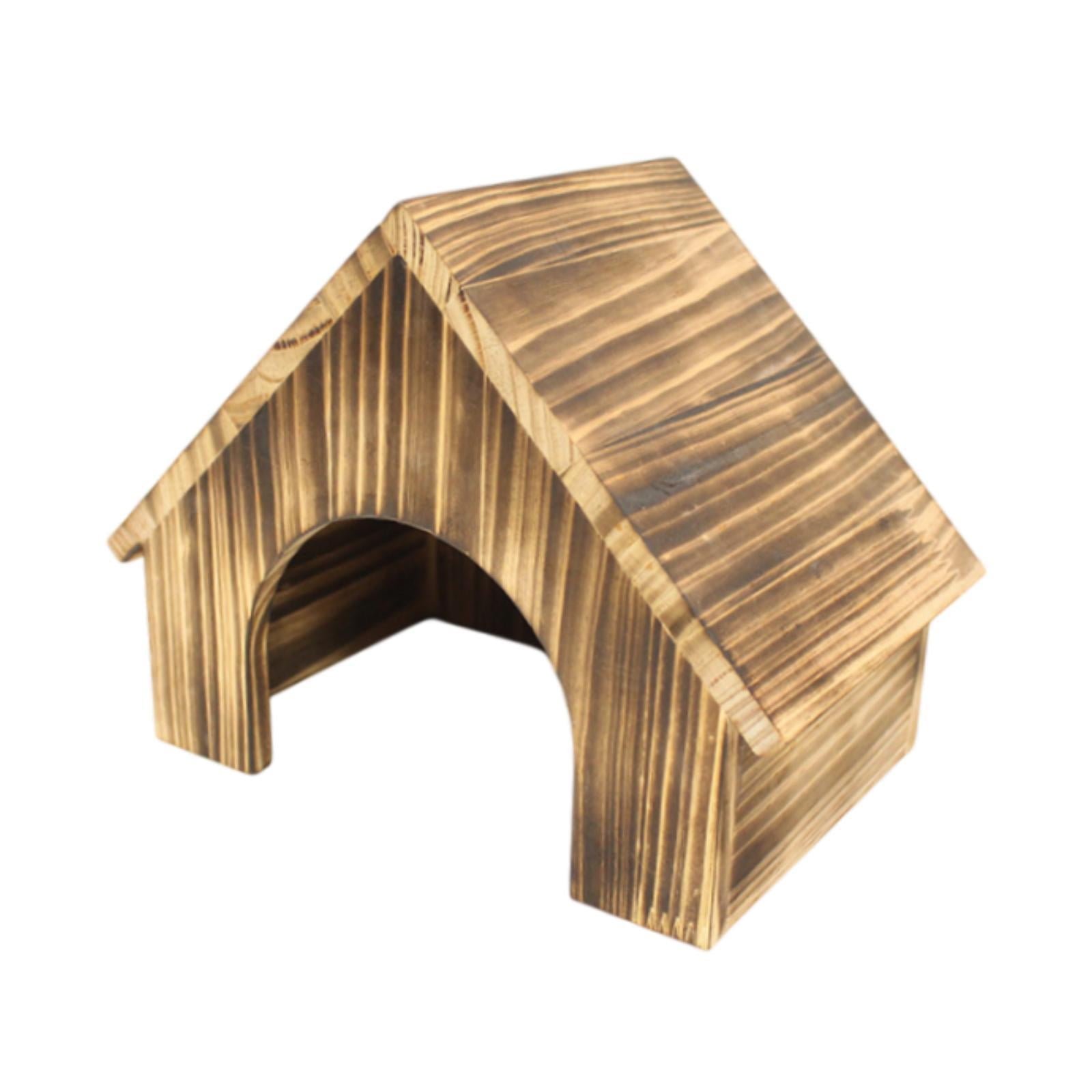 Serenable Wooden Hamster House Wood Pet Habitats Hide Supplies Small ...