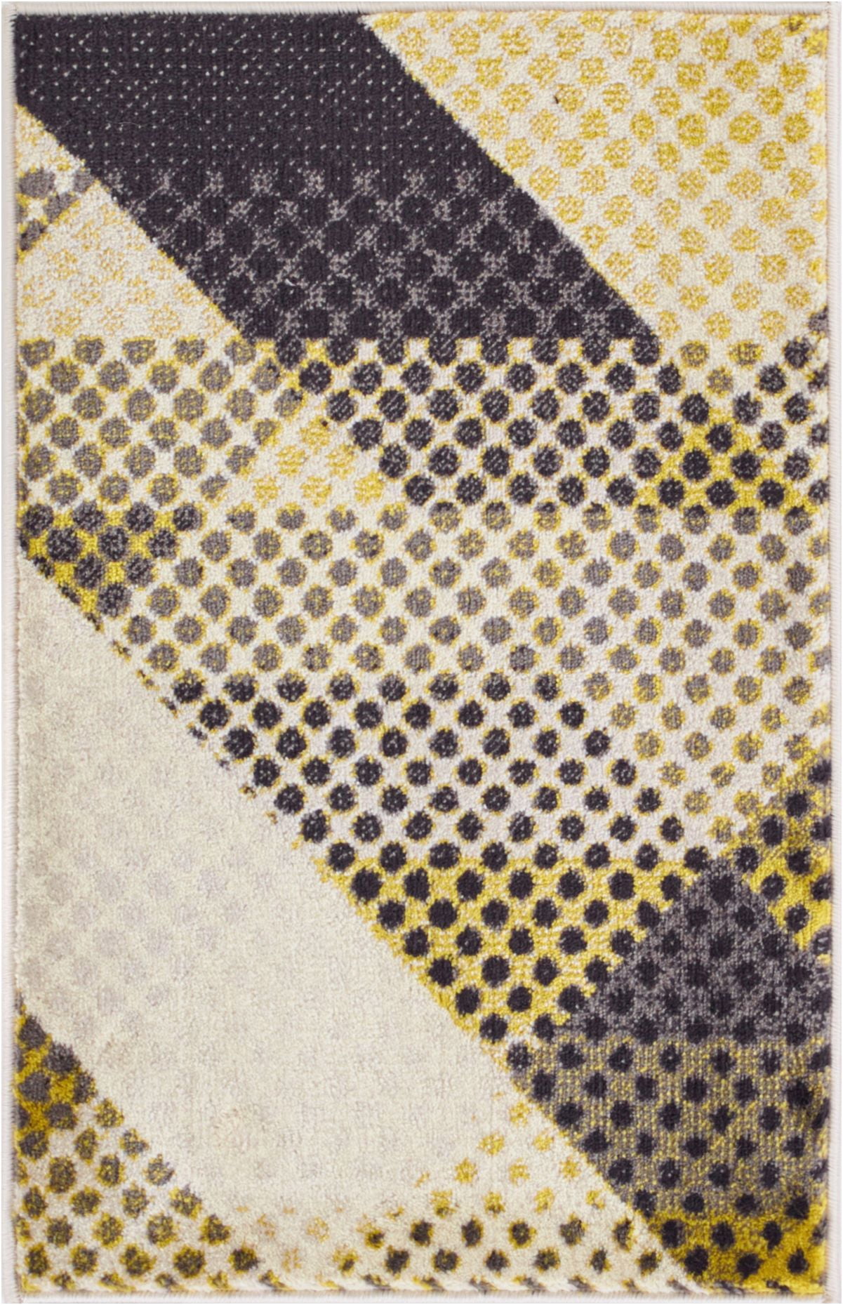 Serenade Cleopatra Yellow & Grey 9x13 (9'3" x 12'3") Area Rug Modern ...