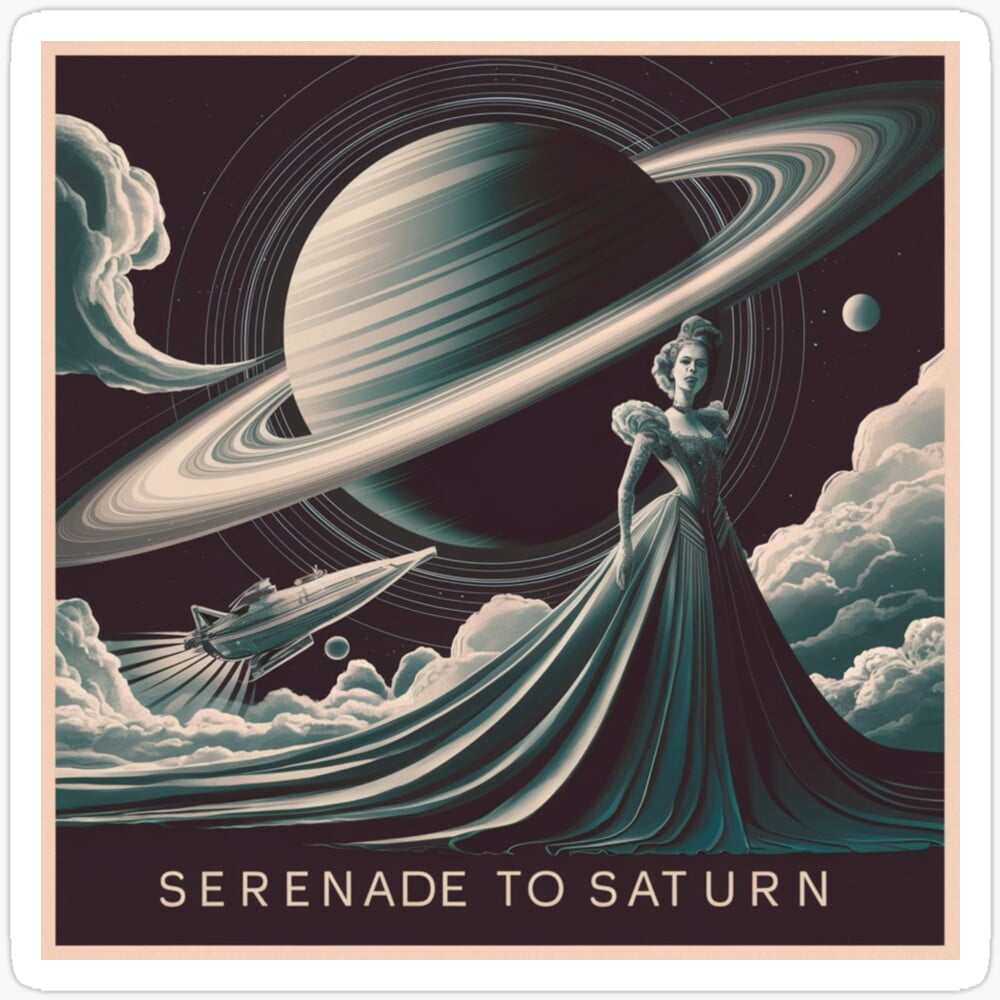 Serenade To Saturn Poster Sticker Phone Decal Water Bottle Stickers Car ...