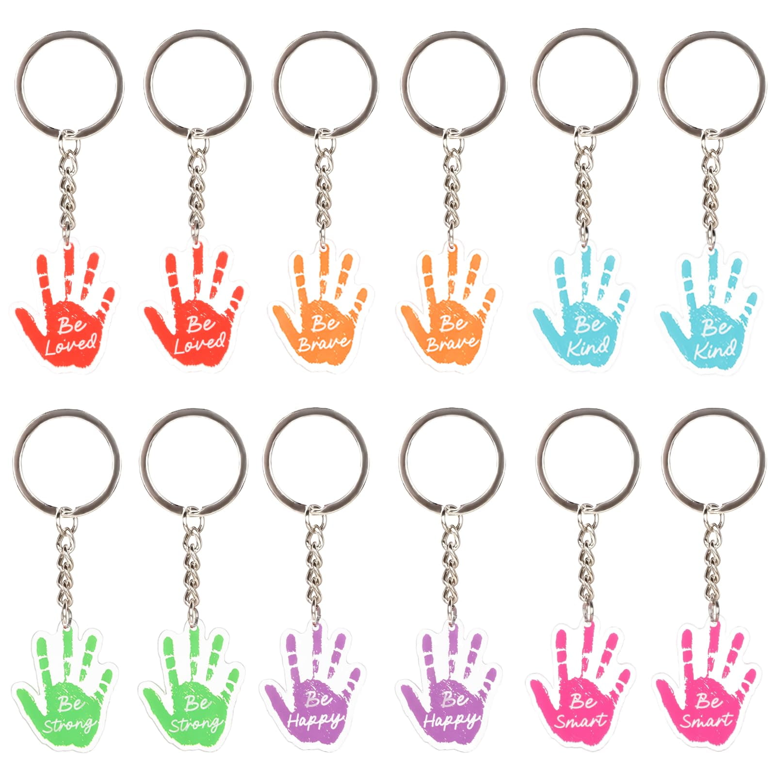 Serencatcher 12pcs High Five Inspirational Keychain, High Five Party ...