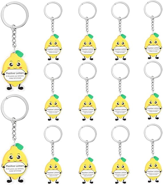 Serencatcher 12pcs Inspirational Lemon Keychain Party Favors Emotional ...