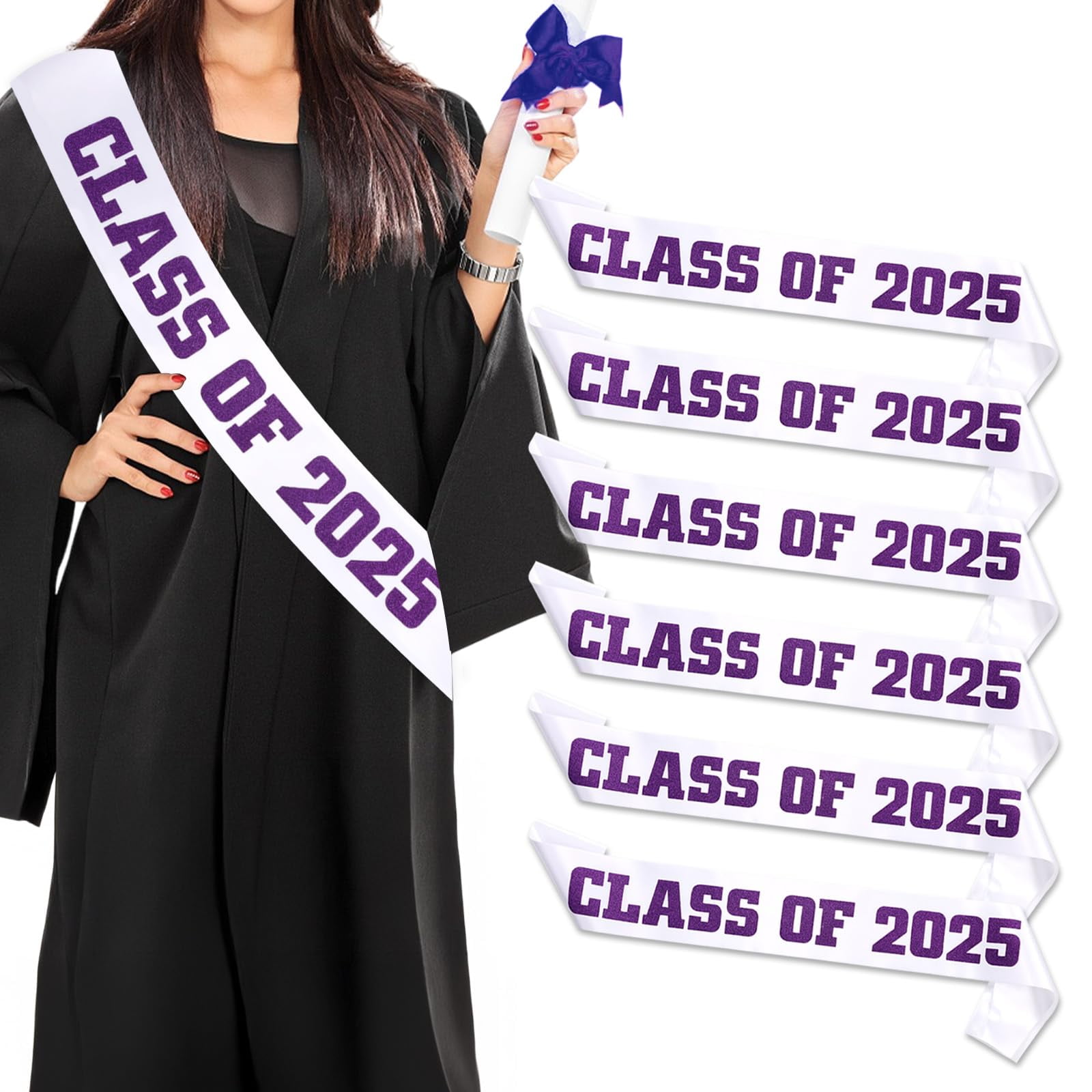 Serencatcher 6pcs Class of STF9 2025 White, Senior 2025 Senior Night ...