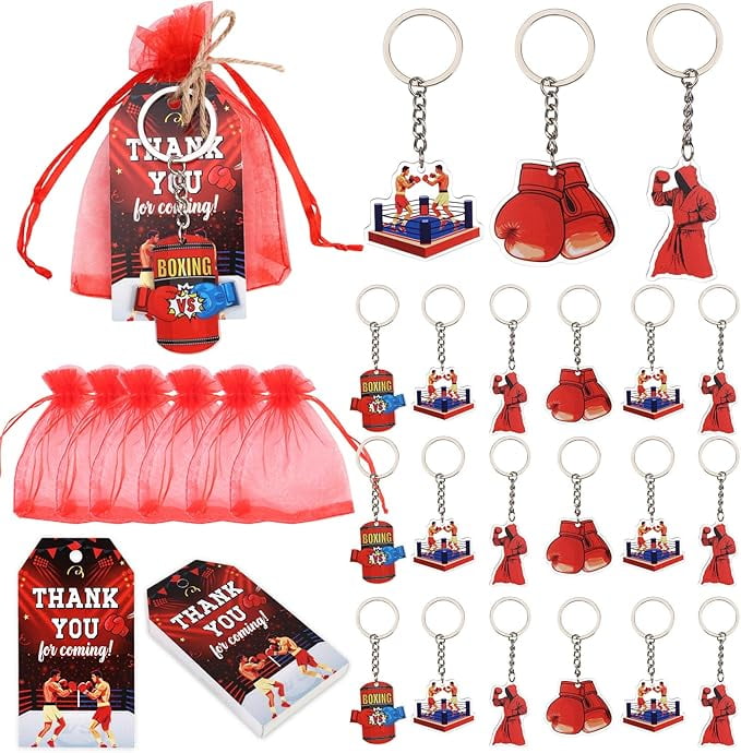 Serencatcher Boxing Party Decorations, 72pcs Boxing Party Favors Thank ...