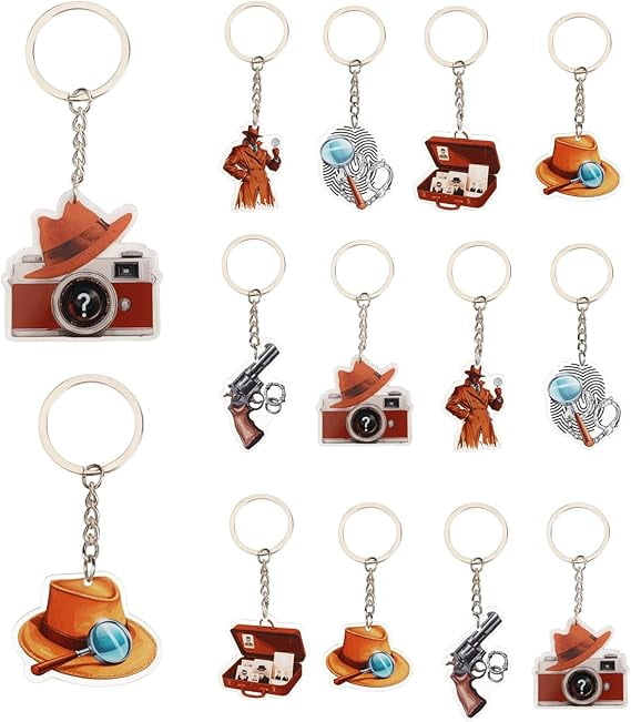 Serencatcher Detective Party Decorations, 12pcs Detective Birthday Baby ...