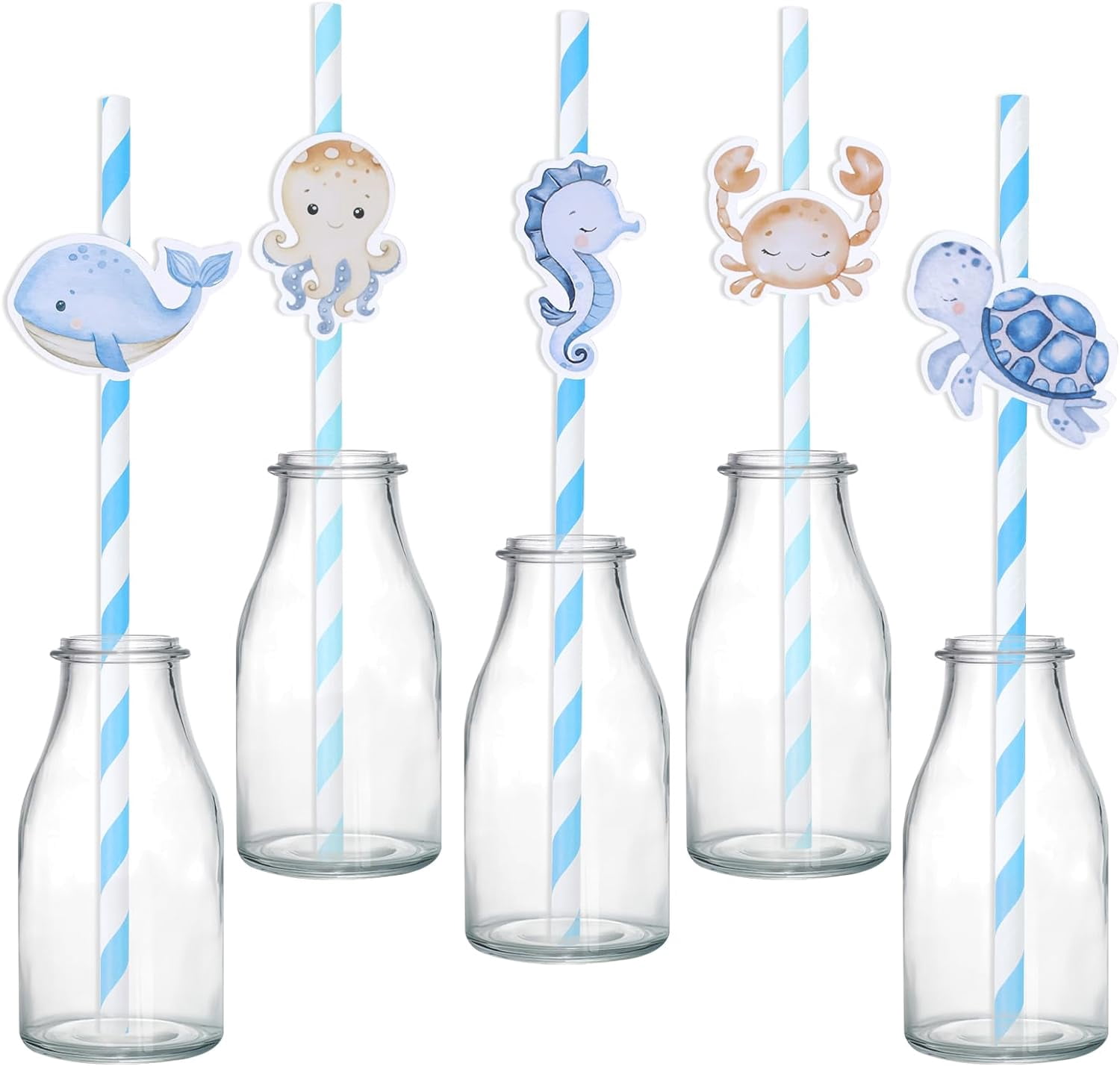 Serencatcher Sea Animal Party Favor Straws, Under The Sea Party Favors ...