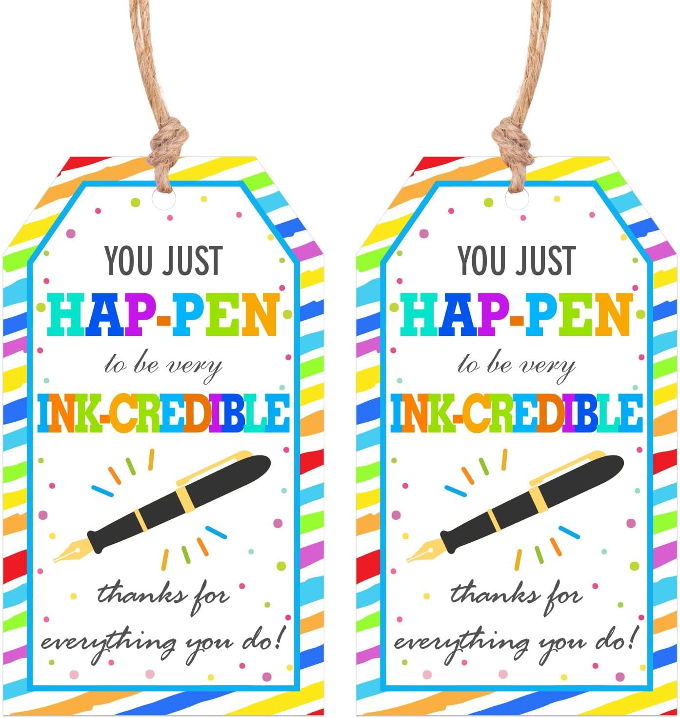 Serencatcher Teacher Appreciation Gift Tags, 50pcs Thank You Tags You ...