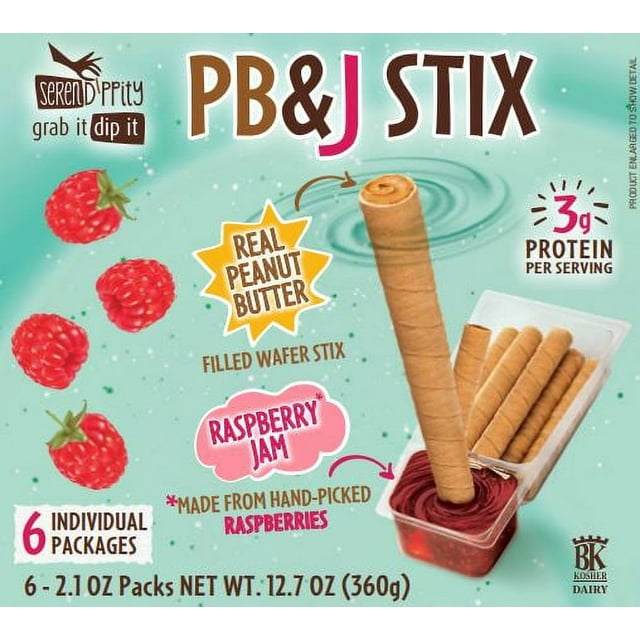 Serendippity - Peanut Butter Sticks with Raspberry Jam (6/2.1oz ...
