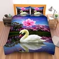 Serene 3-Piece Duvet Cover and Pillowcase Set with Elegant and Cherry ...