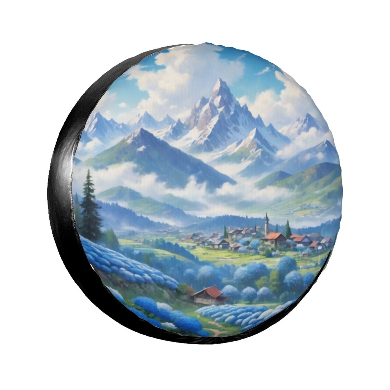 Serene Alpine Blossomscape The spare tire cover is suitable for ...