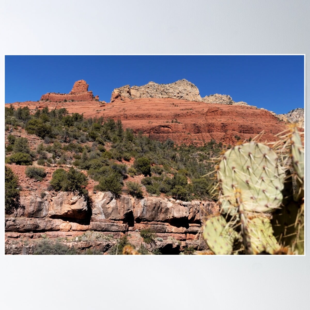 Serene Arizona Desert Landscape Poster Wall Art, Modern Wall Decor For ...