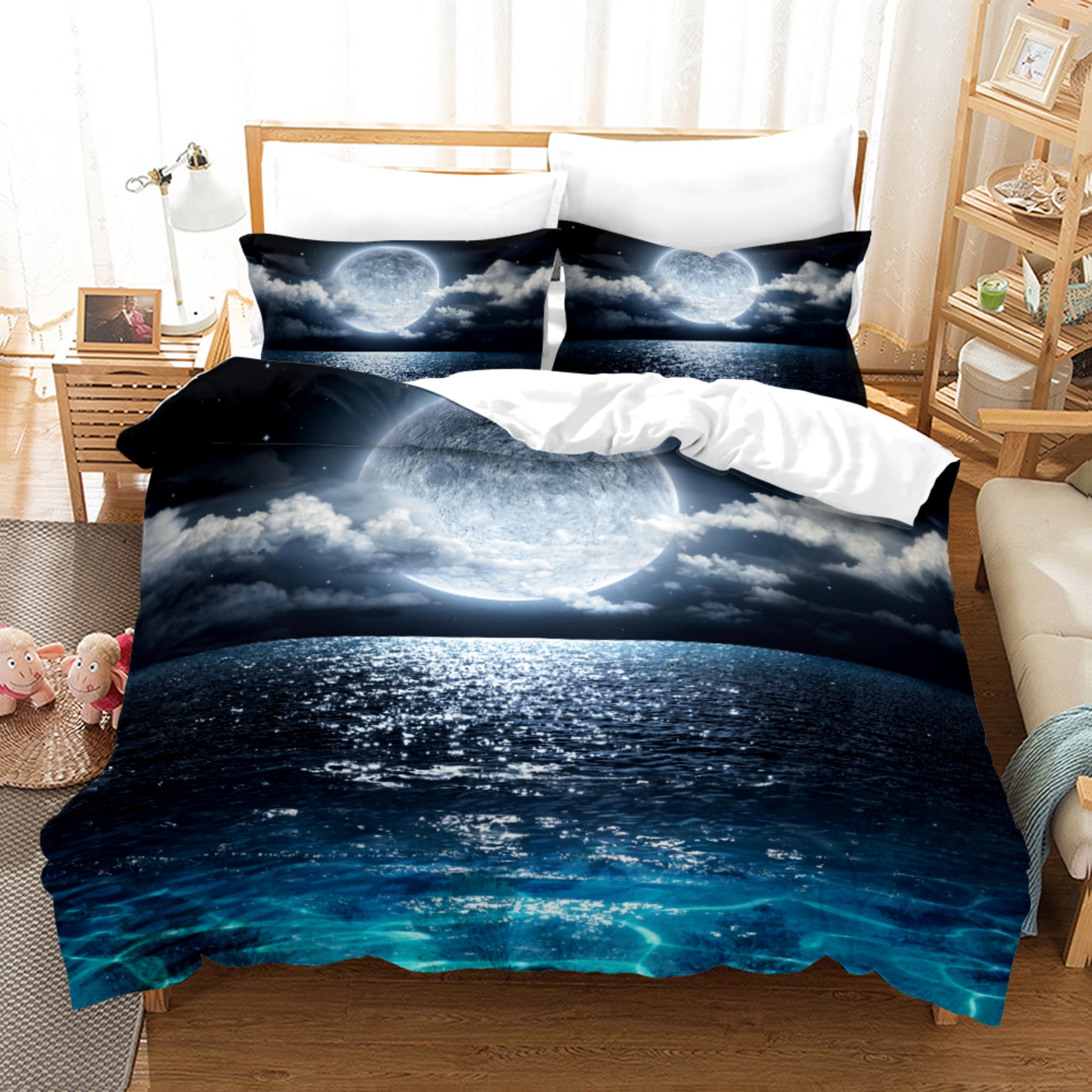 Serene Bedding Set Soft Cozy Comforter with Ethereal Cloud Design for ...