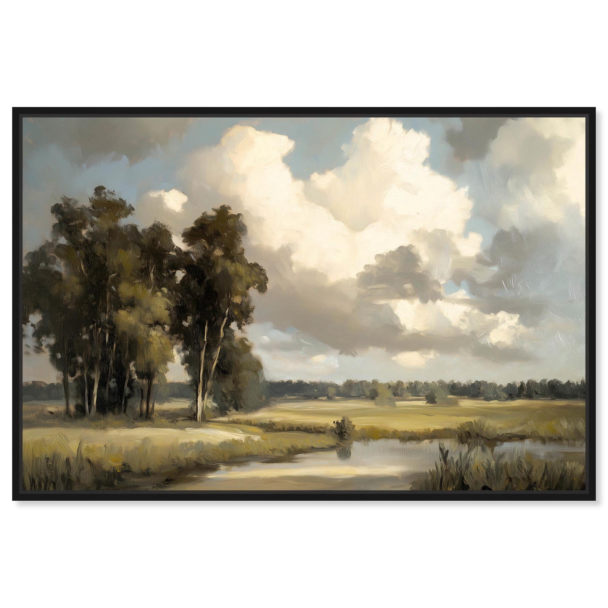 Serene Bliss Field Canvas Rustic Farmhouse Art by Art Remedy, Black ...