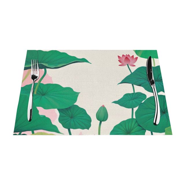 Serene Bliss PVC meal mat, dining table mat PVC washable woven vinyl ...
