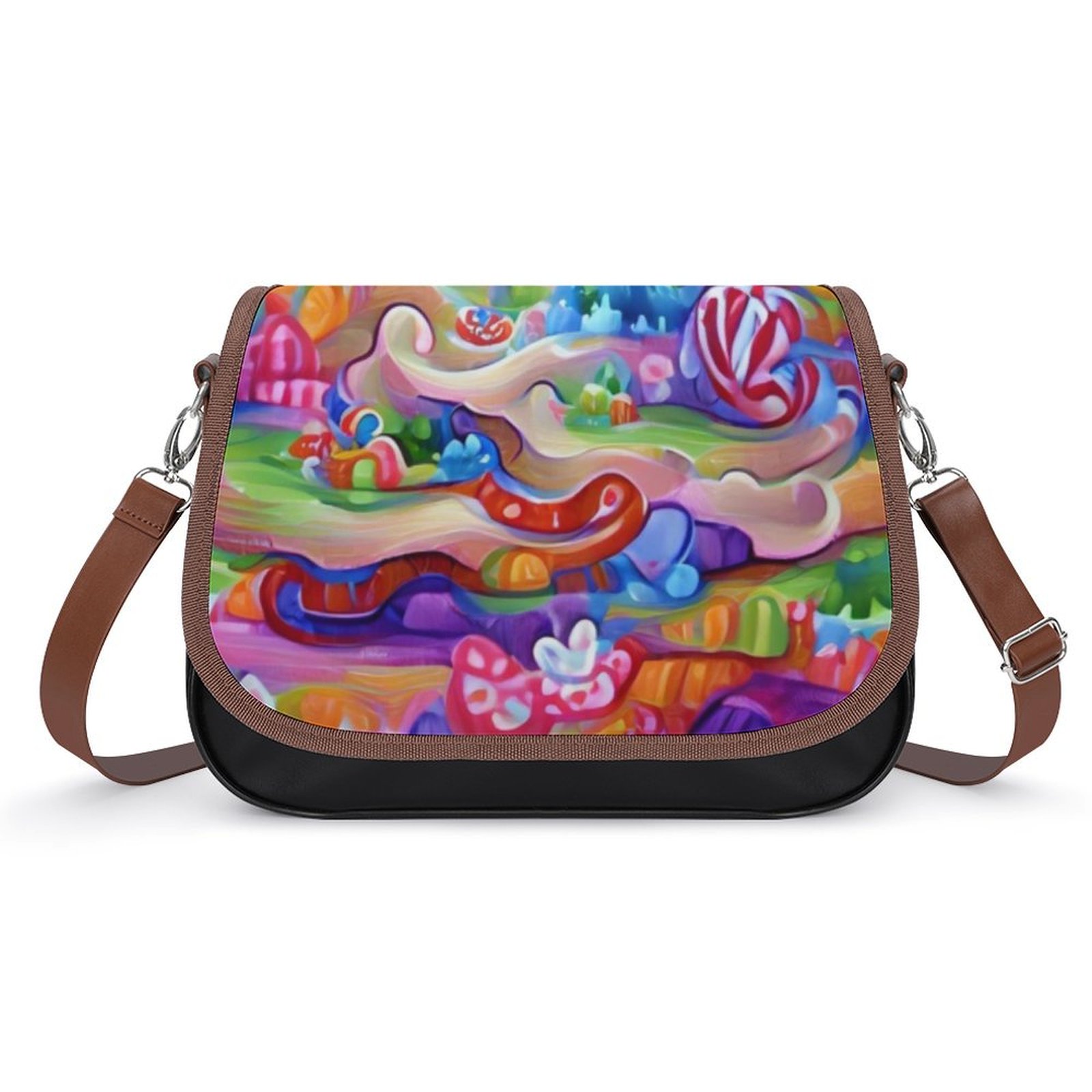 Serene Candyland Pu Leather Shoulder Bag Essential For Daily Travel ...
