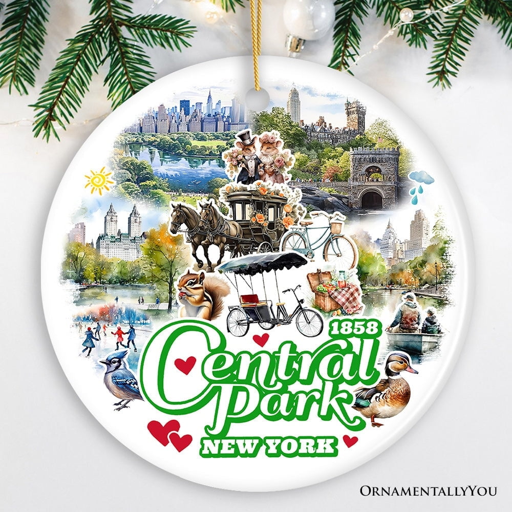 Serene Central Park New York Landmarks Ornament American Urban Oasis ...