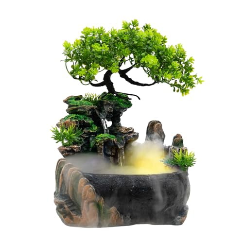 Serene Desktop Fountain – Relaxing Waterfall Humidifier with Gentle LED ...
