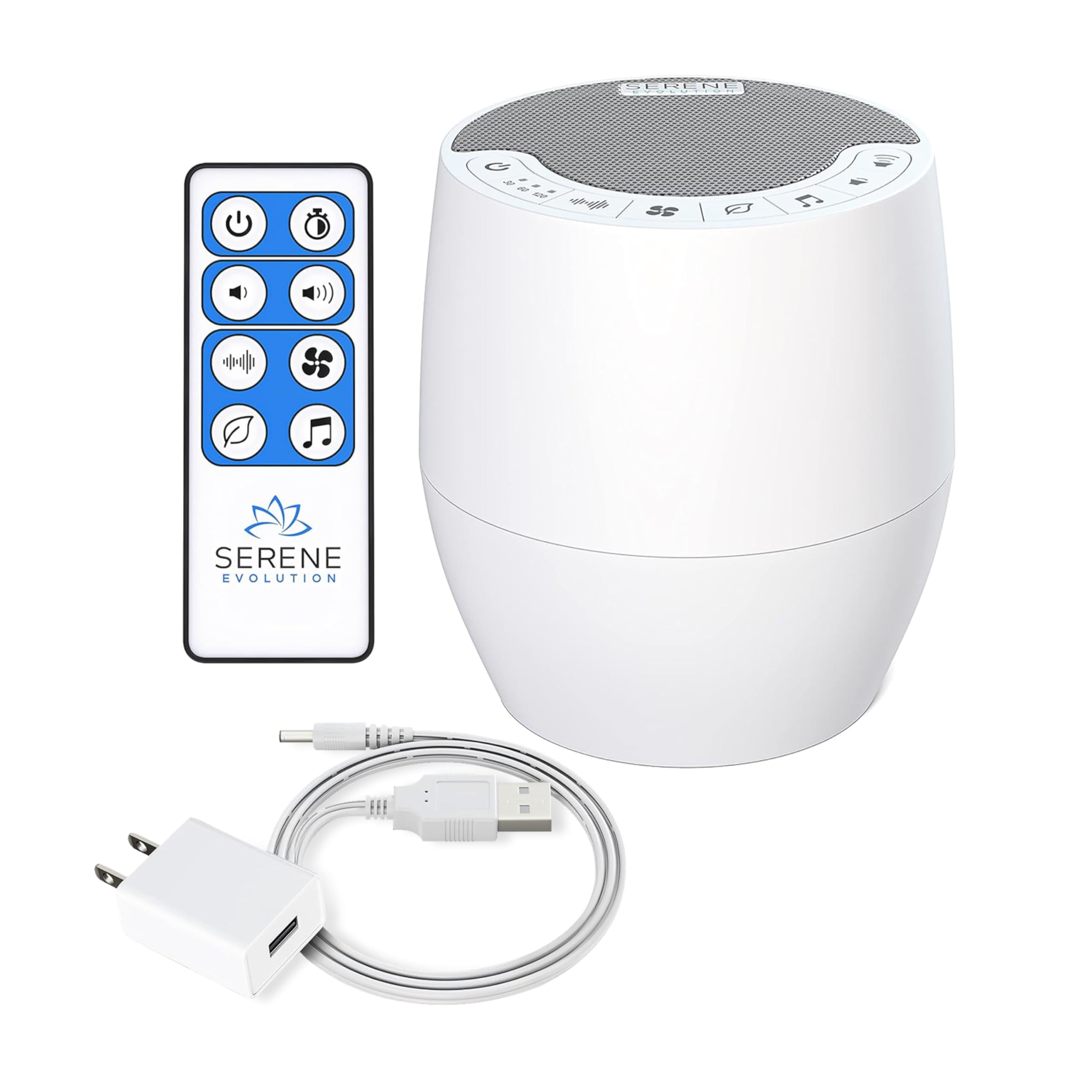 Serene Evolution White Noise Machine with 60 Soothing Sounds - Sound ...