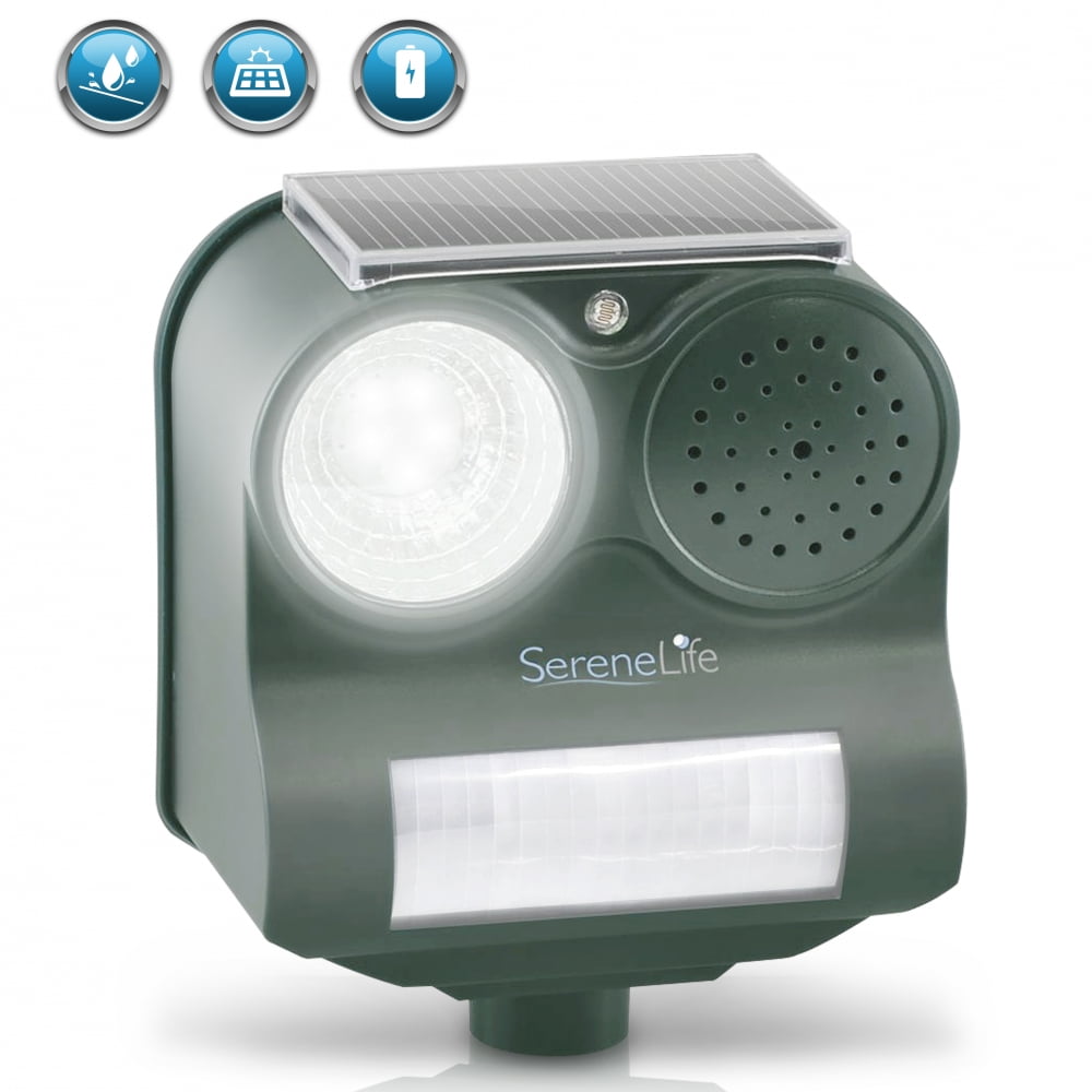Serene Life PSLSAR4 - Solar Power Bird & Bat Animal Pest Repeller ...