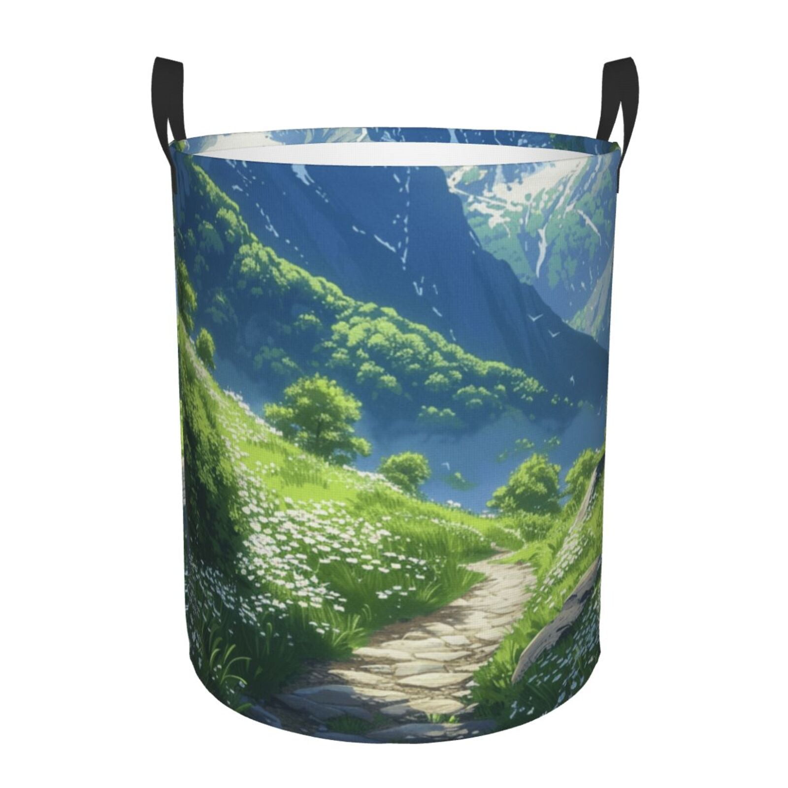 Serene Meadow Path Circular Gift - Dirty Clothes Storage Bucket Gift ...