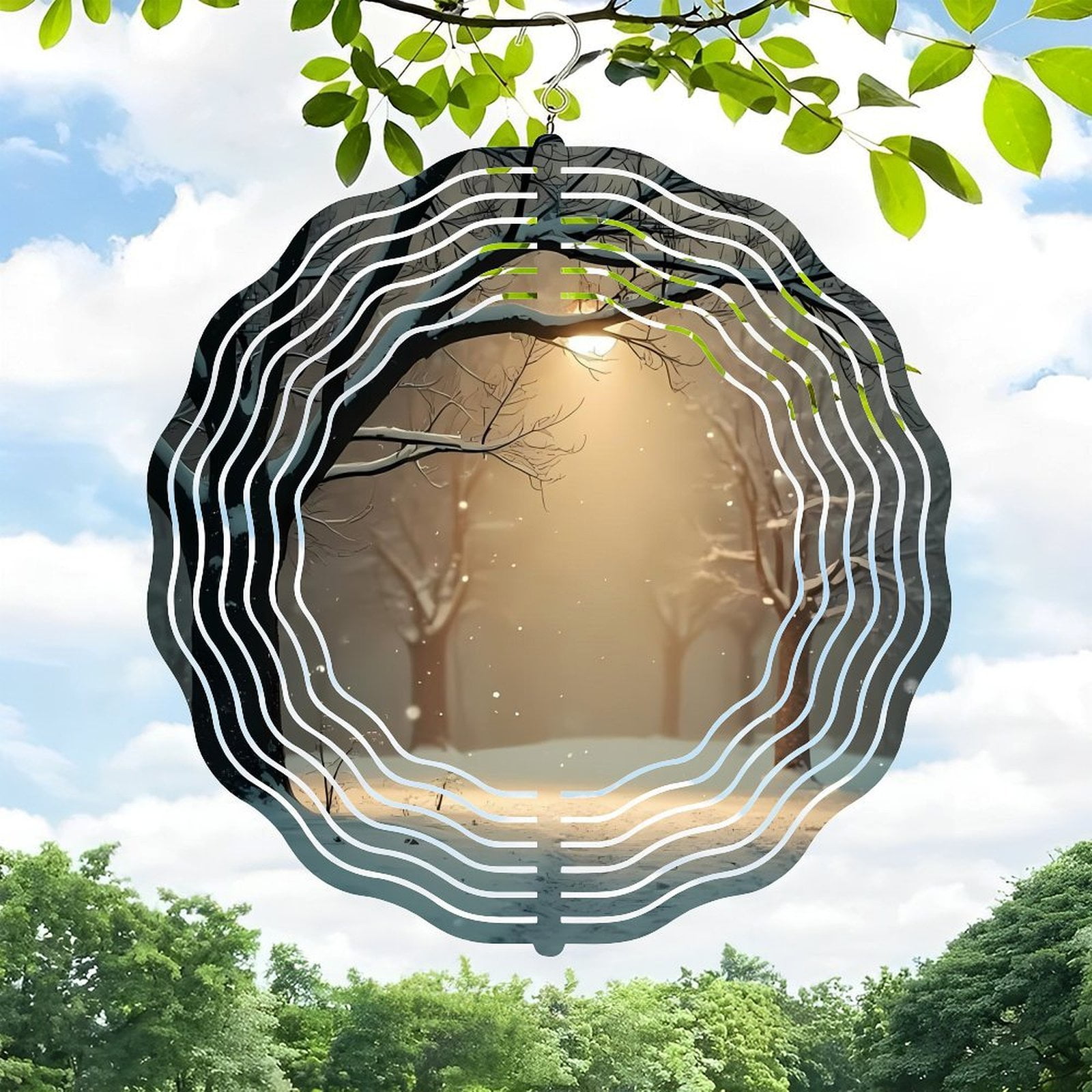 Serene Metal Hanging Wind Spinners & Chimes - Nature-Inspired Design ...