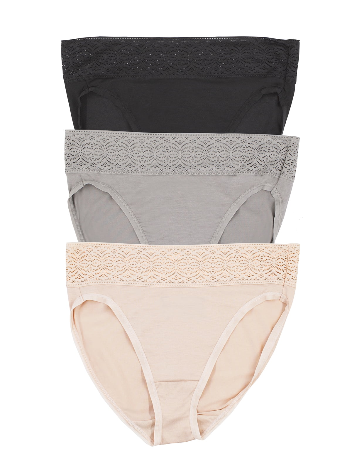Serene Modal & Lace Hi Cut 3-Pack | Felina | Women's Underwear (Minky ...