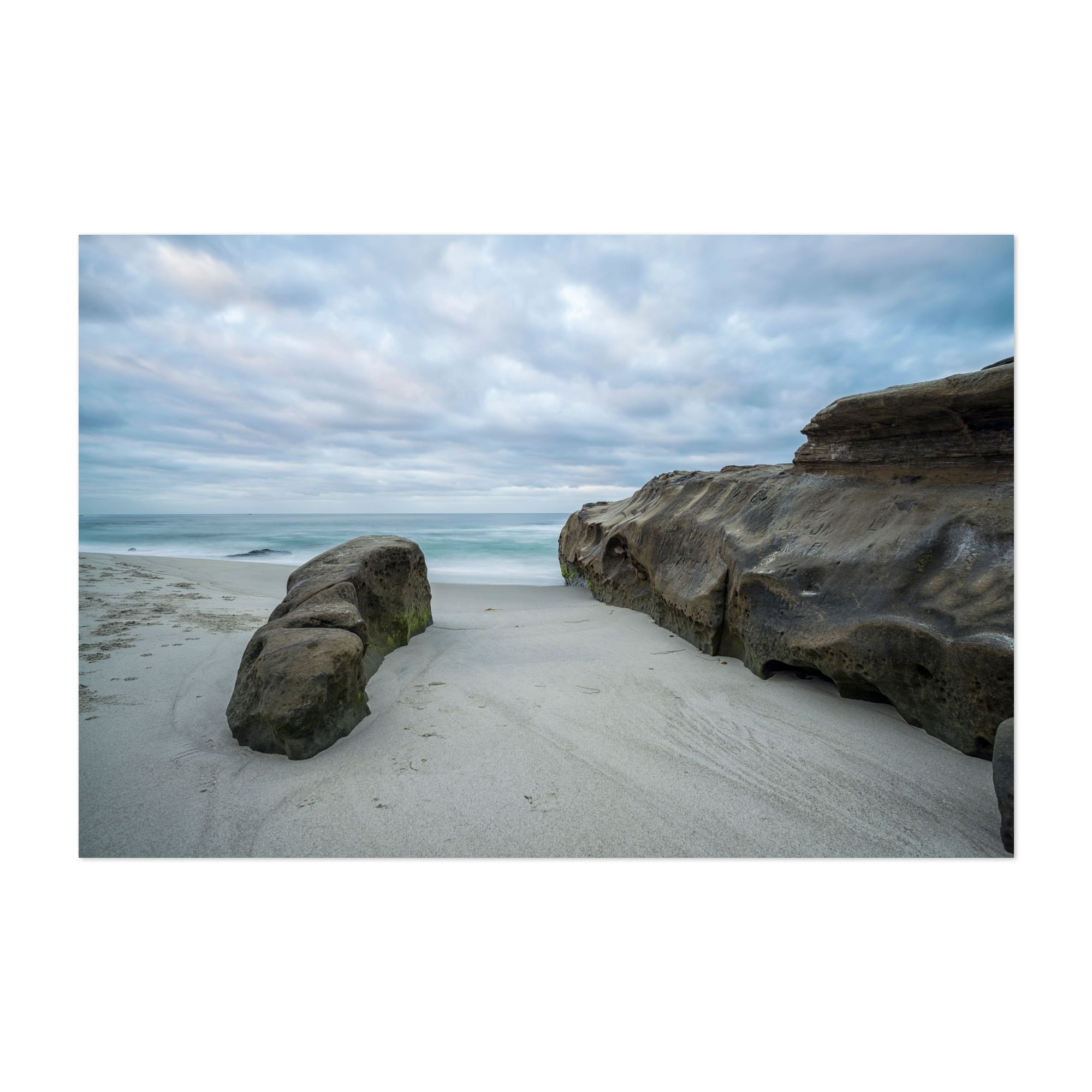 Serene Monoliths - Photography Beach Coast Ocean Seascape Nature Landscape Minimalist Unframed ...