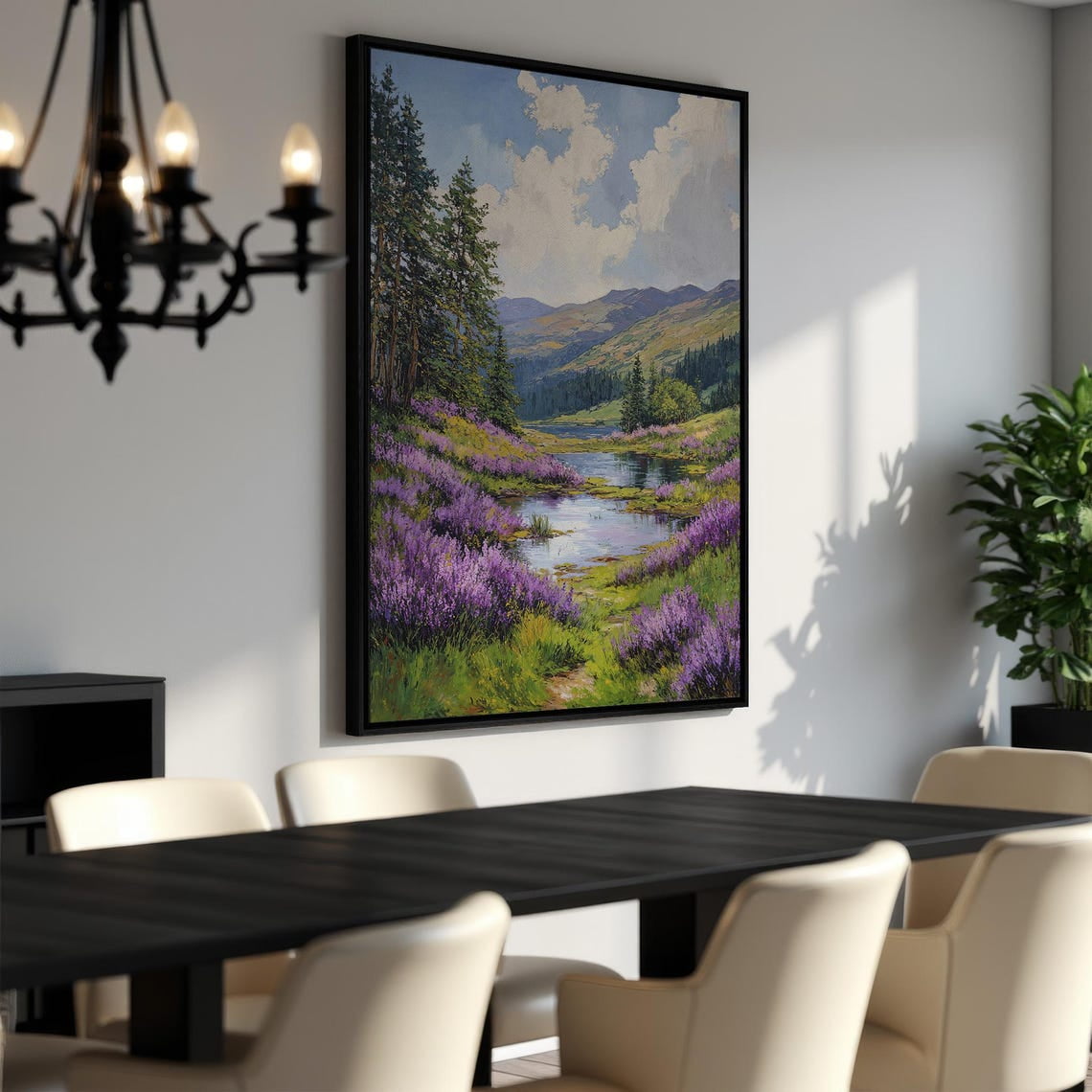 Serene Mountain Landscape Poster - Nature Lover, Peaceful Decor, Cloud ...