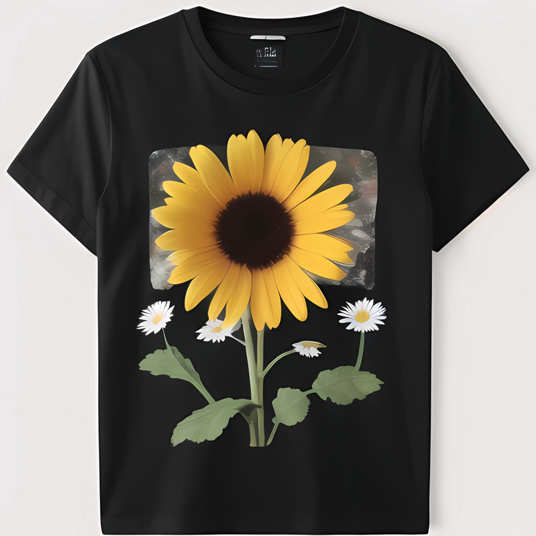 Serene Nature Scene Black T-Shirt Tranquil Landscape Design for a ...