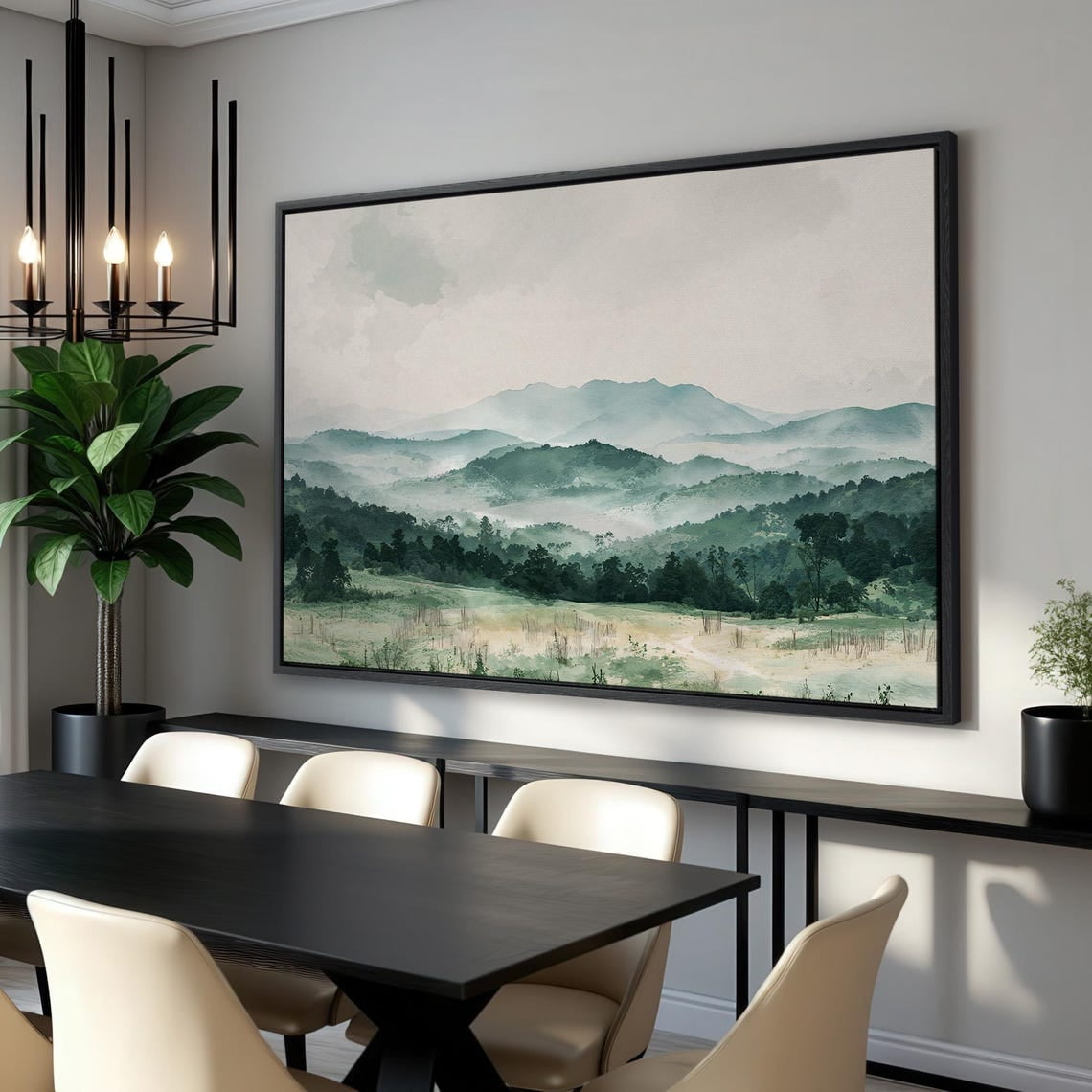 Serene Panoramic Mountainscape Poster - Calm Decor, Nature Art, Scenic ...