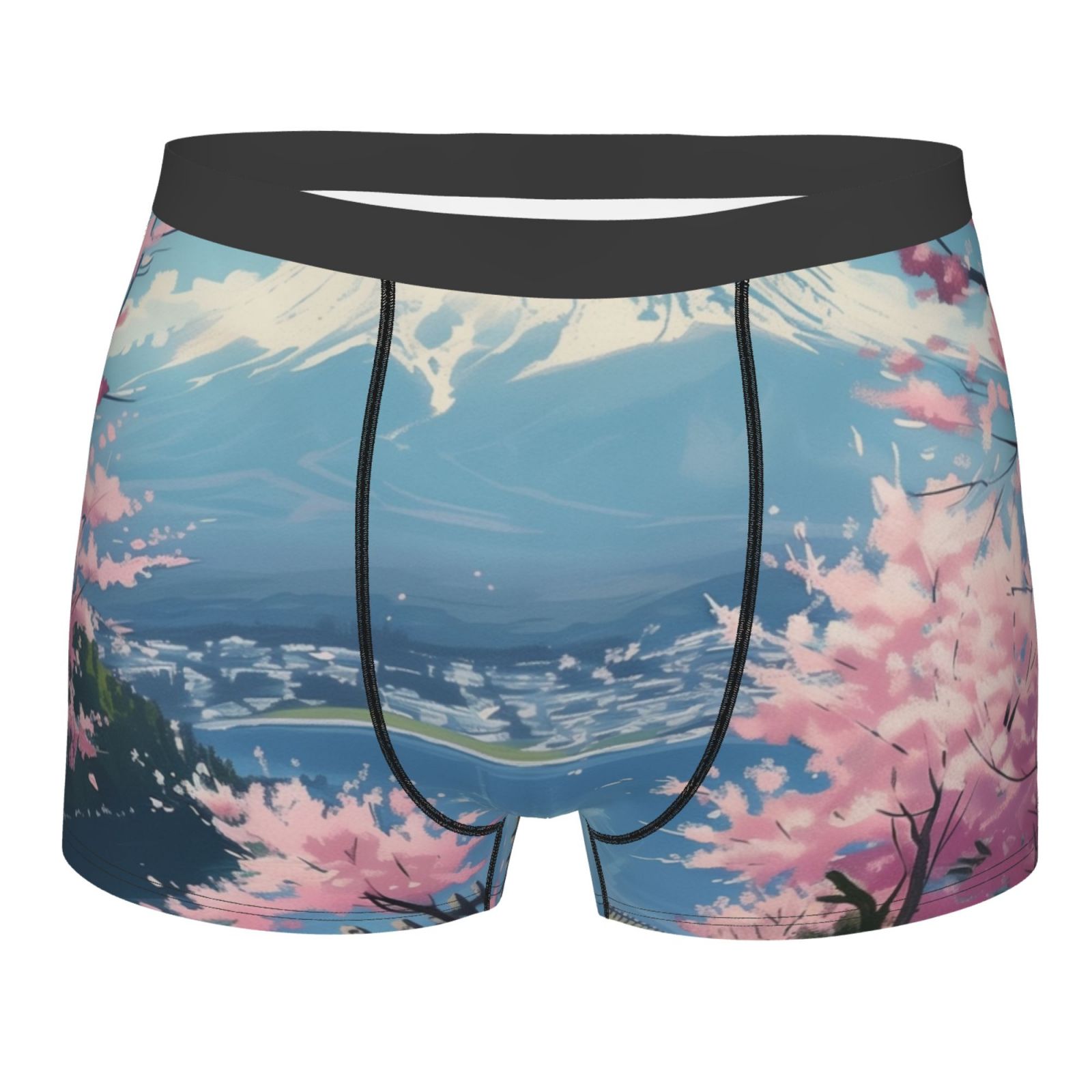 Serene Path to Mount Fuji Men'S Flat Angle Underwear With A Design ...