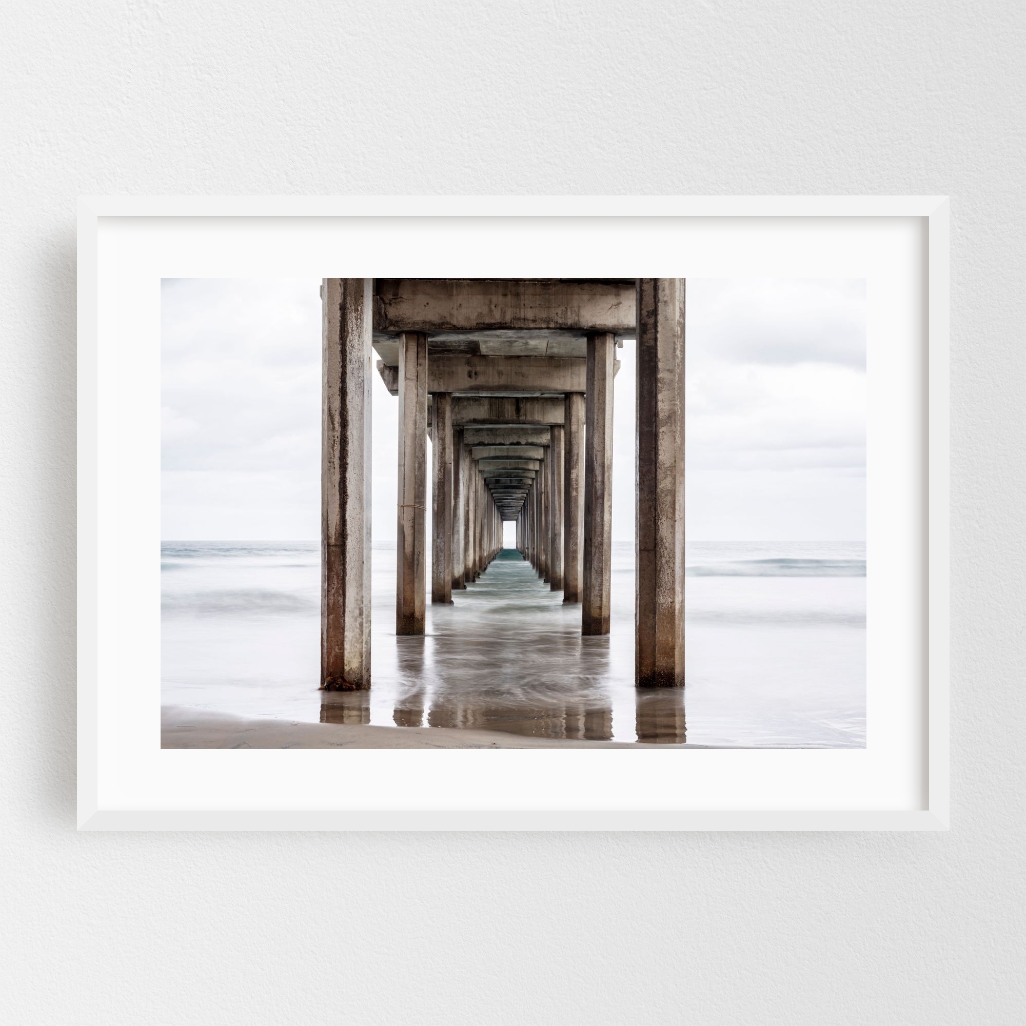 Serene Perspective - Photography Seascape Ocean Minimalist Bridge ...