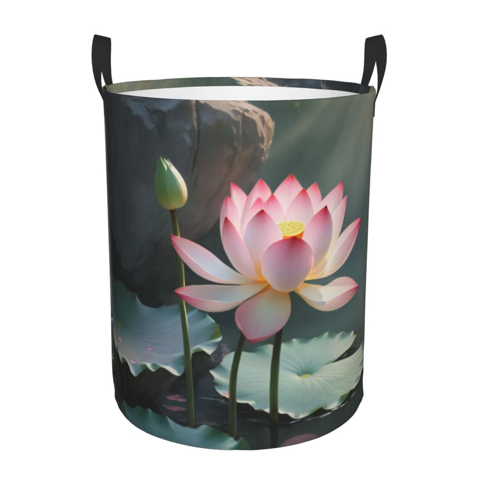 Serene : Pink and White Beauty Circular Gift Basket - Dirty Clothes ...