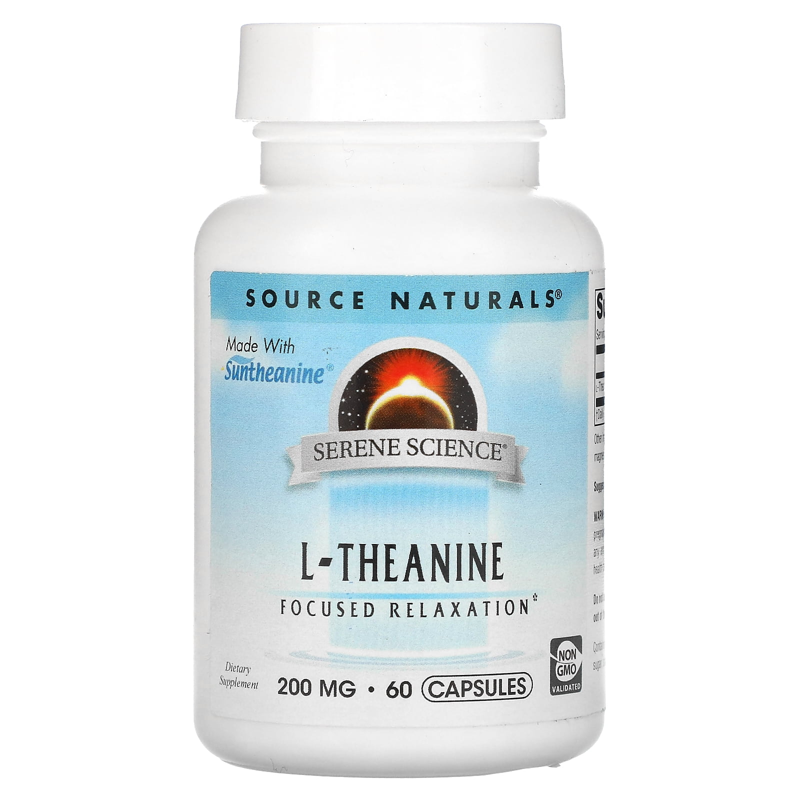 Serene Science, L-Theanine, 200 mg, 60 Capsules, Source Naturals ...