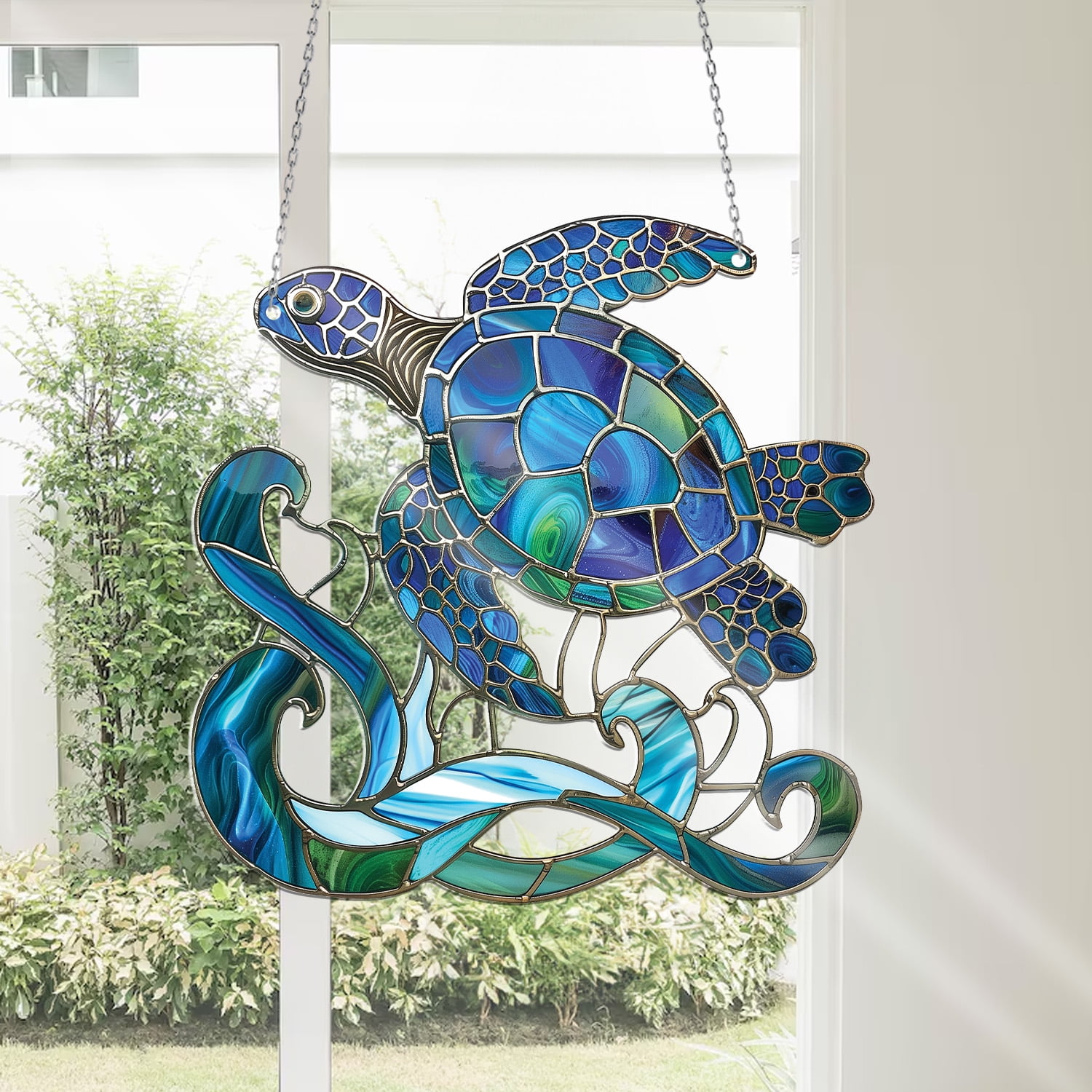 Serene Sea Turtle Acrylic Window Hanging - Perfect Father's Day Gift ...