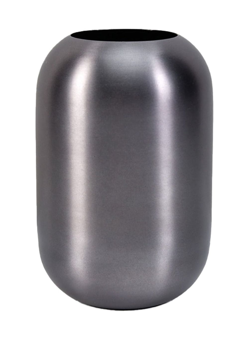 Serene Spaces Living 6" Metallic Gray Capsule Vase, Stainless Steel ...
