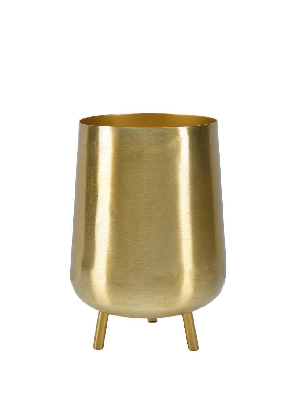 Serene Spaces Living 8" Gold Three Footed Planter - Stylish Iron ...