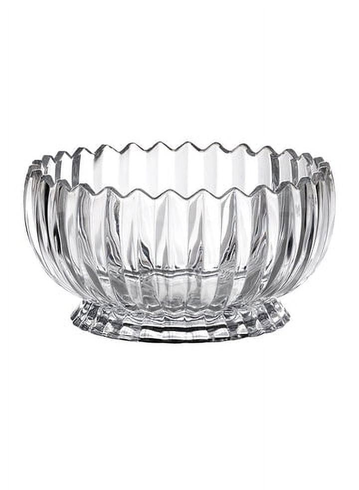 Serene Spaces Living Arctic Ice Glass Bowl, Measures 9.25" Diameter & 4 ...