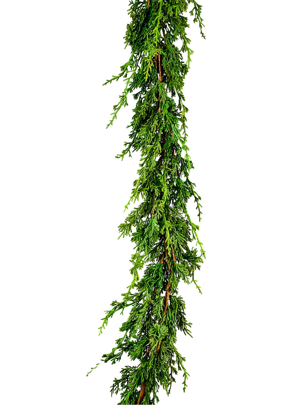 Serene Spaces Living Artificial Double Cypress Garland, Christmas Tree ...