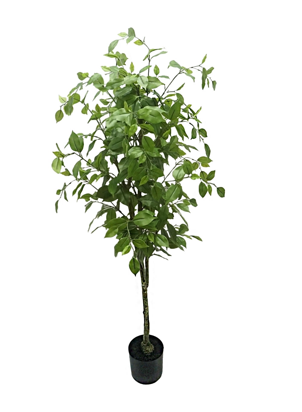 Serene Spaces Living Artificial Potted Ficus Tree, 16" Diameter & 59 ...
