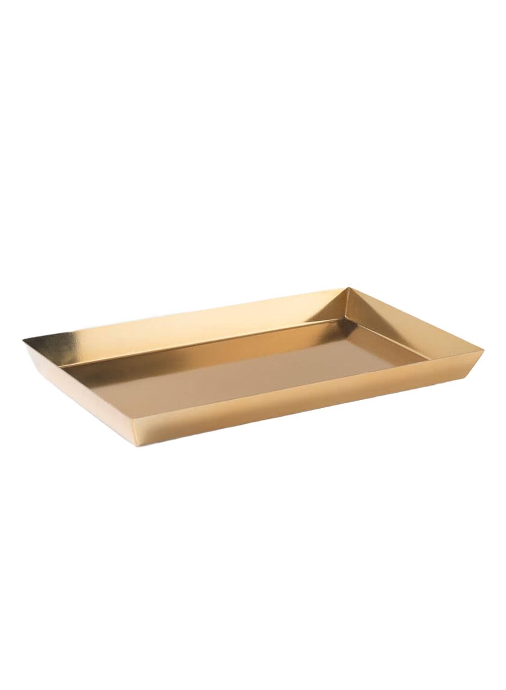 Serene Spaces Living Decorative Gold Rectangle Tray, 12" L X 7" W X 1 ...