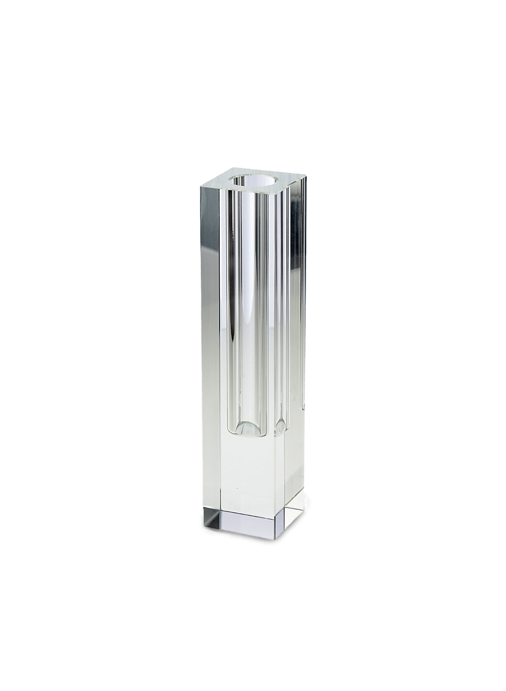 Serene Spaces Living Medium 7" Modern Crystal Square Bud Vase ...
