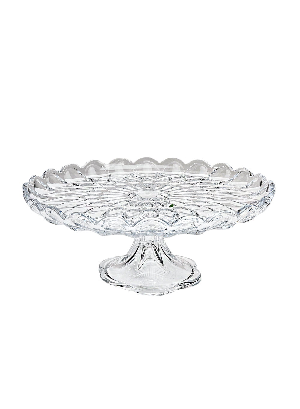 Serene Spaces Living Glass Cake Stand, 11.75" Diameter, 4.5" Tall ...