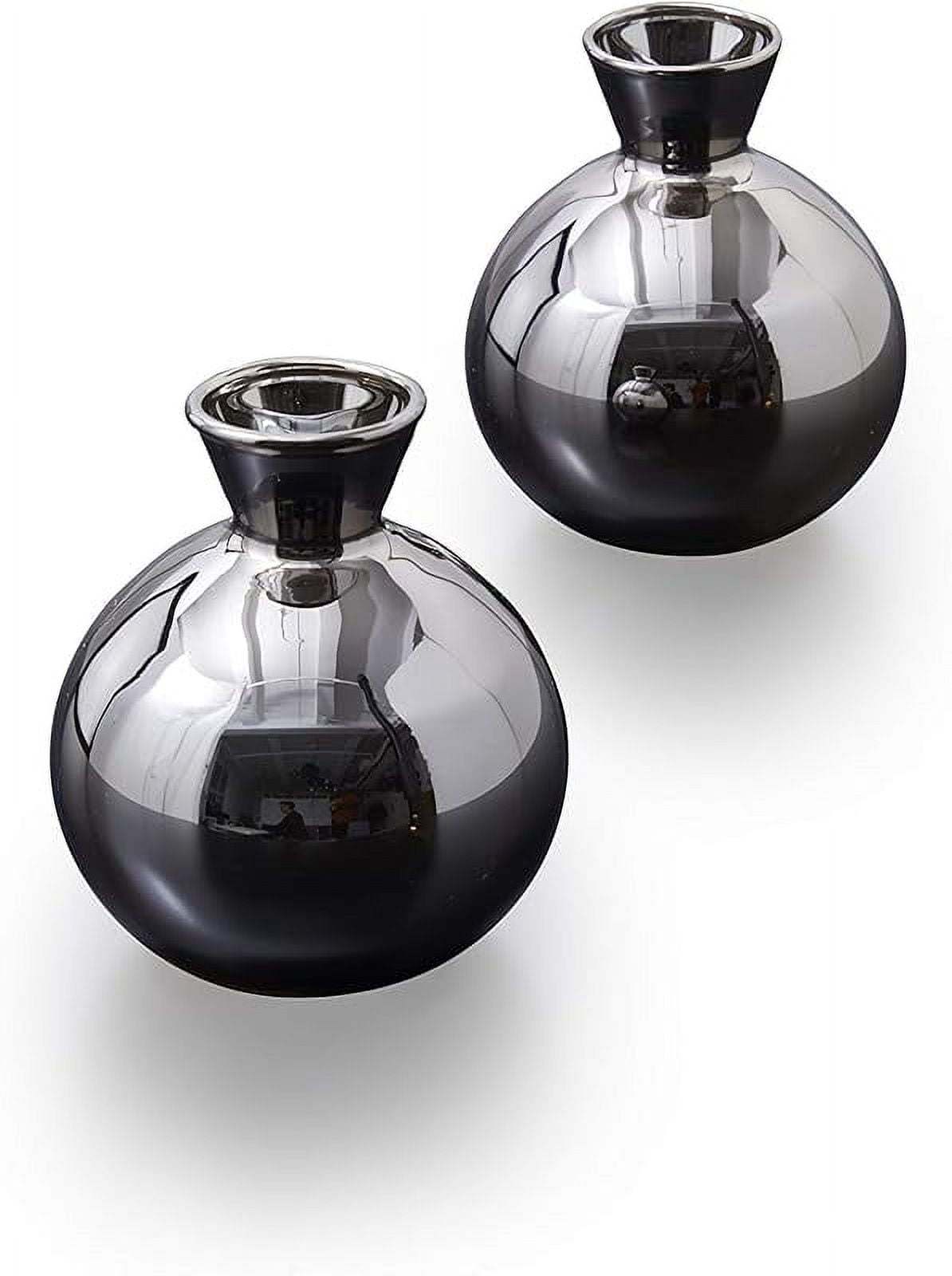 Serene Spaces Living Set Small Platinum Bud Glass Vase, Unique Vases ...