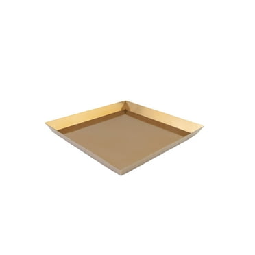 Serene Spaces Living Decorative Gold Rectangle Tray, 12" L X 7" W X 1 ...